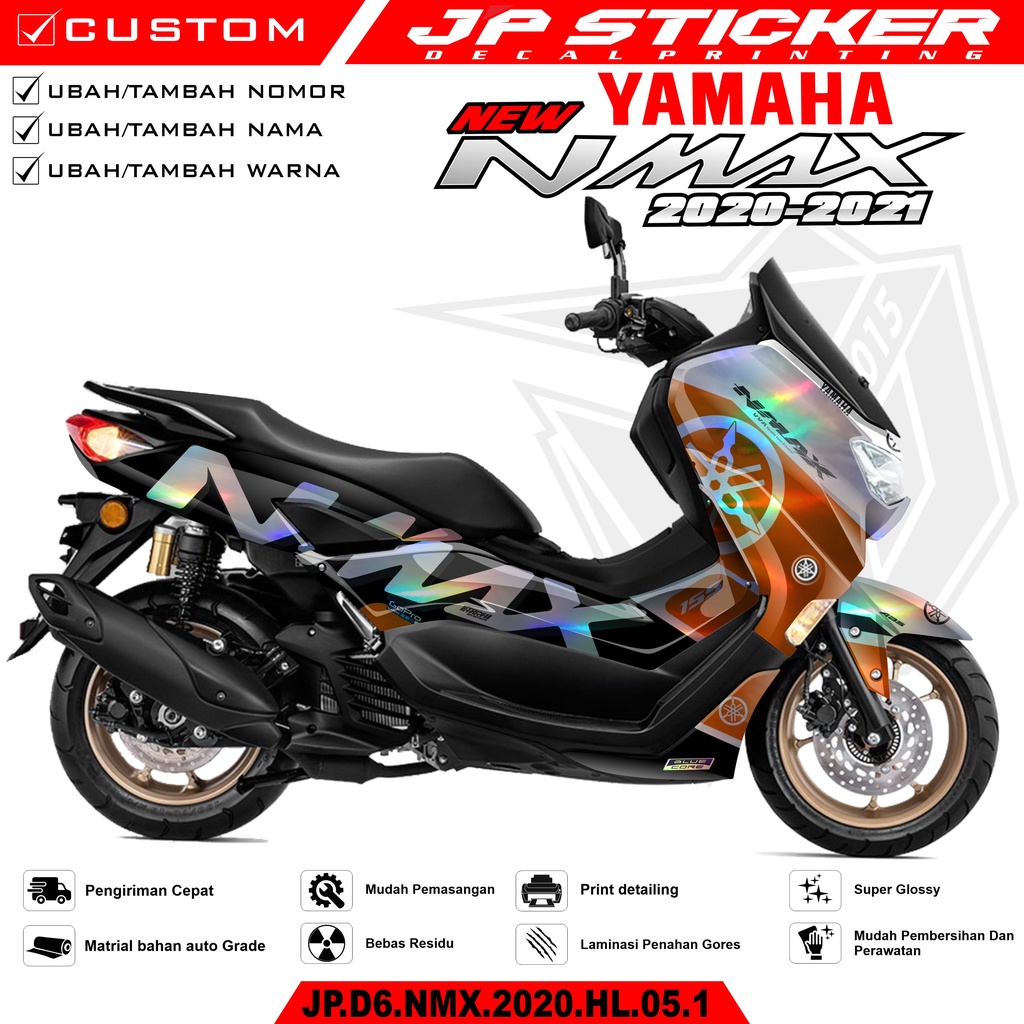 Jual Decal Sticker Hologram Chrome Nmax New Full body, Sticker Dekal ...