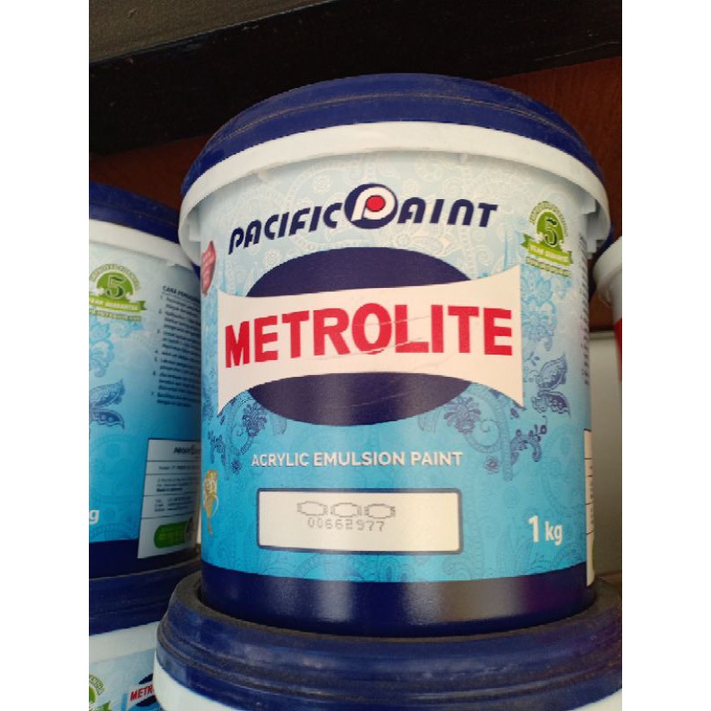 Jual Cat tembok metrolite 1kg pacific paint | Shopee Indonesia