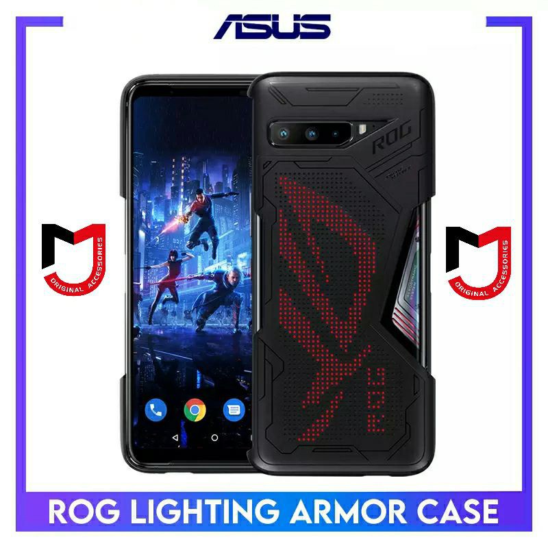 Jual Asus Rog Phone 3 Lighting Armor Case And Tempered Glass Original