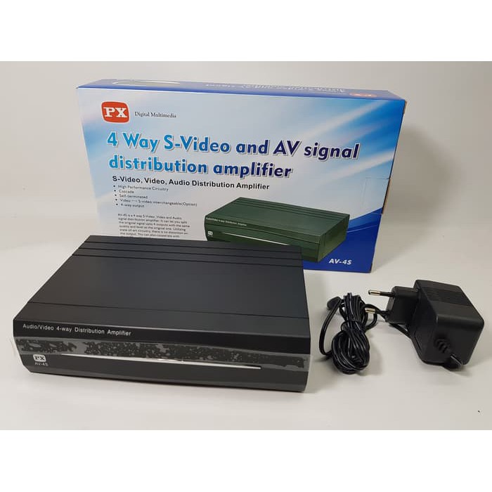 Jual PX 4way AV ( RCA ) Distributor 4CH ( 1 input = 4 output rca / S ...