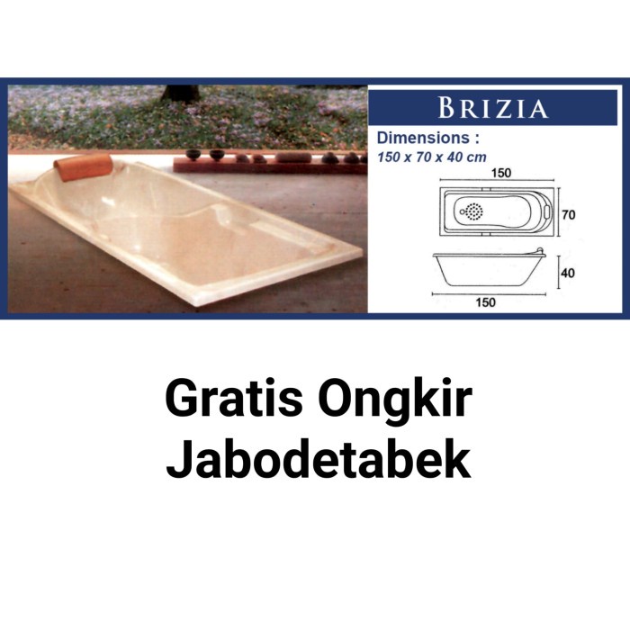 Jual Bathtub Marbel Brizia / Bath tub Brizia Marble / Bak Mandi | Shopee Indonesia