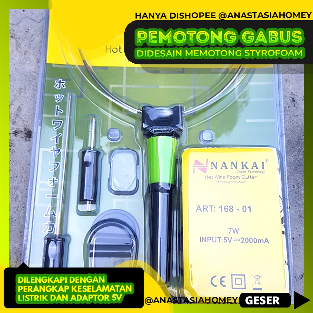 Jual CUTTER PEMOTONG GABUS ELEKTRIK POWER TOOLS STYROFOAM CUTTER BEST ...