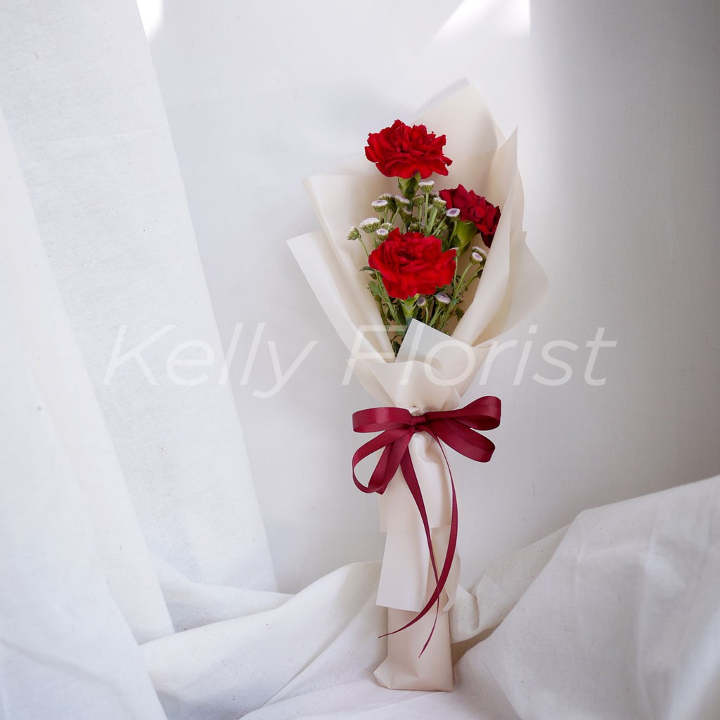 Jual Hand Bouquet Fresh Flower / Buket Bunga Carnation Segar Import ...
