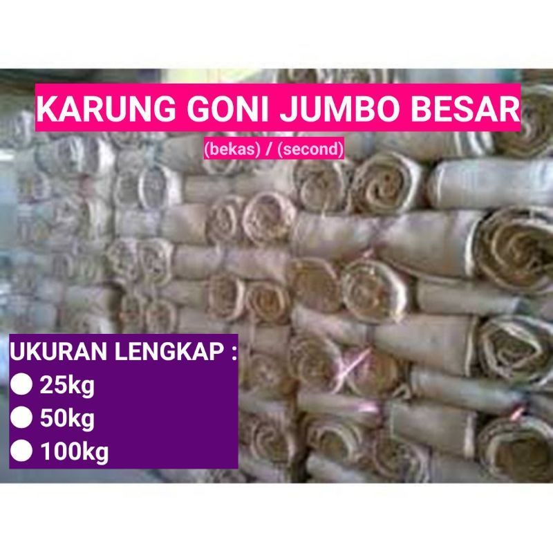 Jual Karung Goni JUMBO 100kg 50kg 25kg | Kantong Burlap Bekas Second Preloved | Wadah | Shopee ...