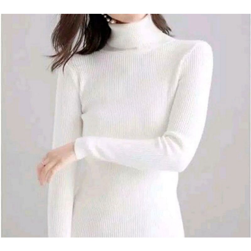 Jual Inner rajut Aisha hijab baju Dalaman Turtleneck knit Manset ...