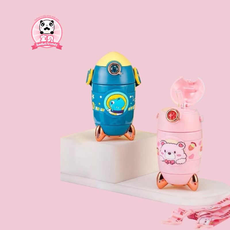 Jual BOTOL MINUM ANAK STAINLESS ROCKET 300ML | Shopee Indonesia