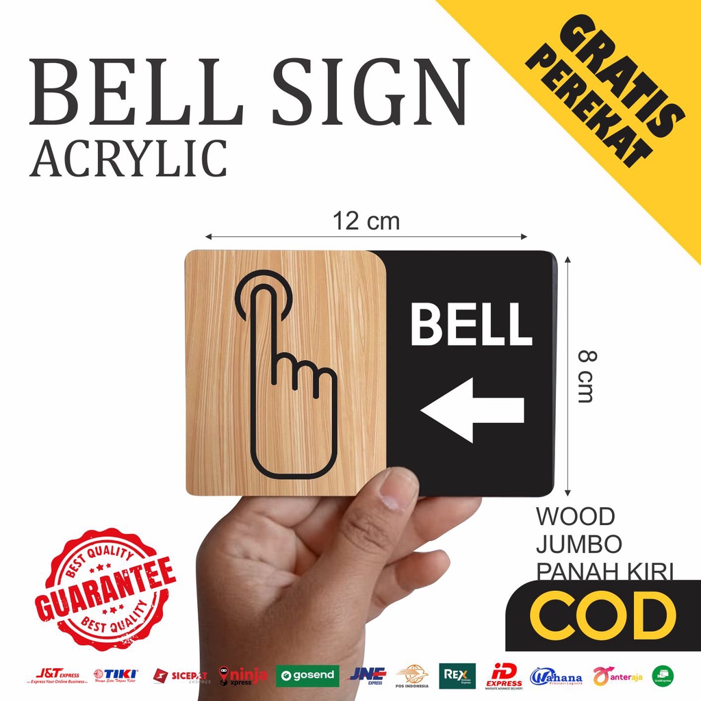 Jual DEKORASI PAPAN SIGN PETUNJUK BEL PINTU RUMAH | Shopee Indonesia