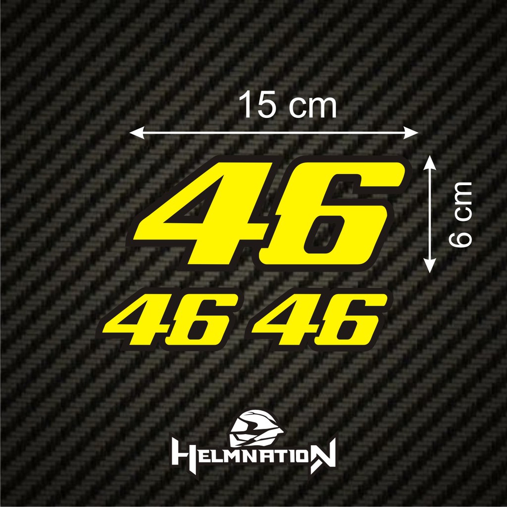 Jual Paket Stiker Number 46 Rossi Cutting Sticker 3 Pcs | Shopee Indonesia
