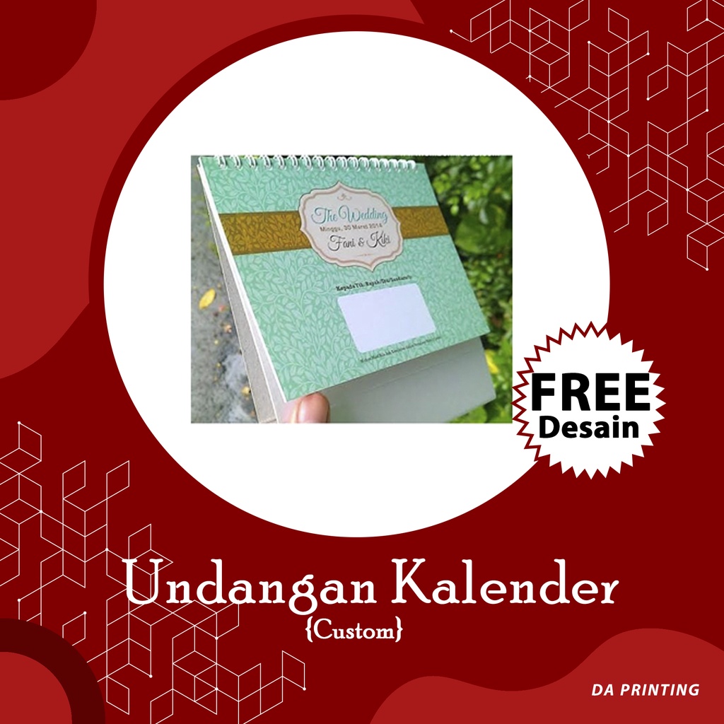 Jual [DA PRINTING] Undangan Pernikahan Bentuk Kalender 2022/ Souvenir ...