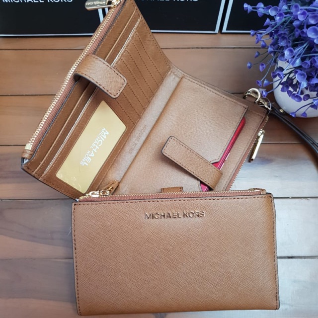 Jual Michael Kors MK Double Zip Wristlet Luggage New Original | Shopee ...