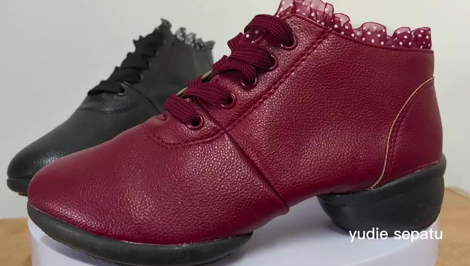 Jual Sepatu Dansa Latin/ Line Dance Semi Boots Renda sepatu bot wanita ...
