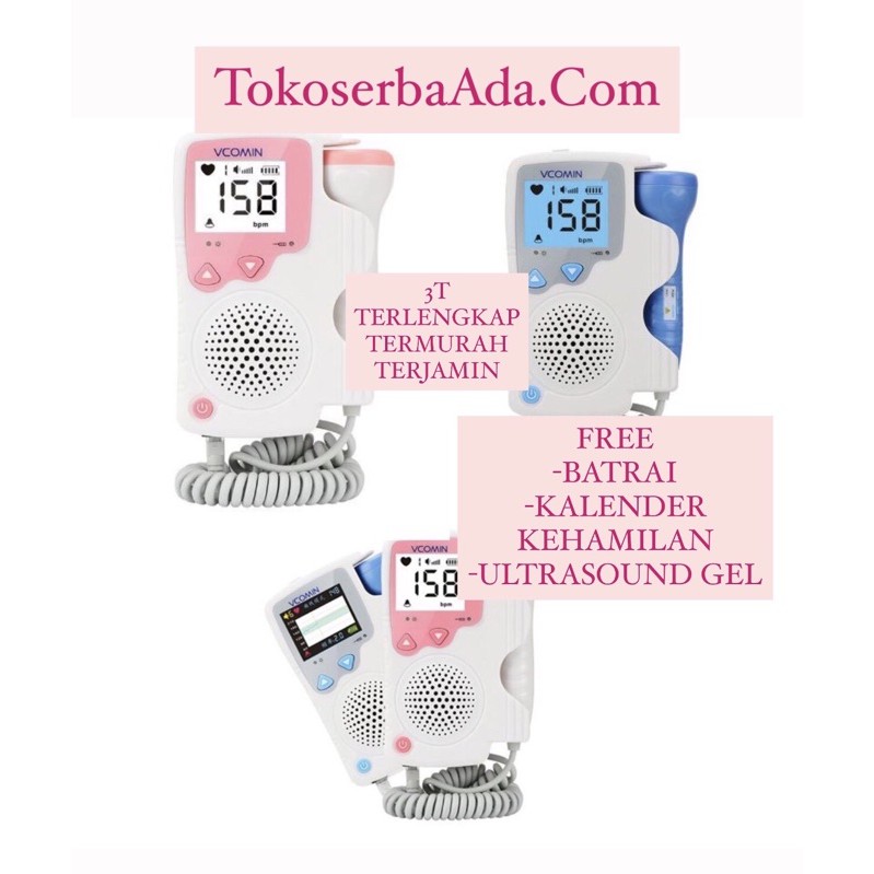 Jual Fetal doppler pendeteksi denyut jantung bayi MERK VCOMIN | Shopee ...