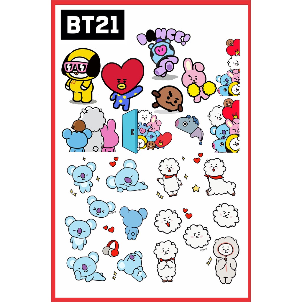Jual BT21 VINYL STICKERS SET | Shopee Indonesia