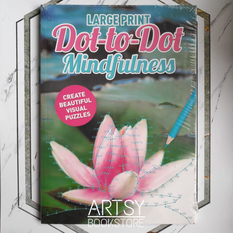 Jual LARGE PRINT DOT TO DOT MINDFULNESS - Adult Colouring Book IMPORT ...