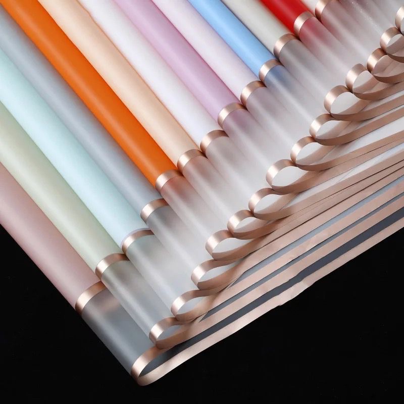 Jual FLOWER WRAPPING LIST DOUBLE KERTAS BUNGA LIST TRANSPARANT KERTAS ...