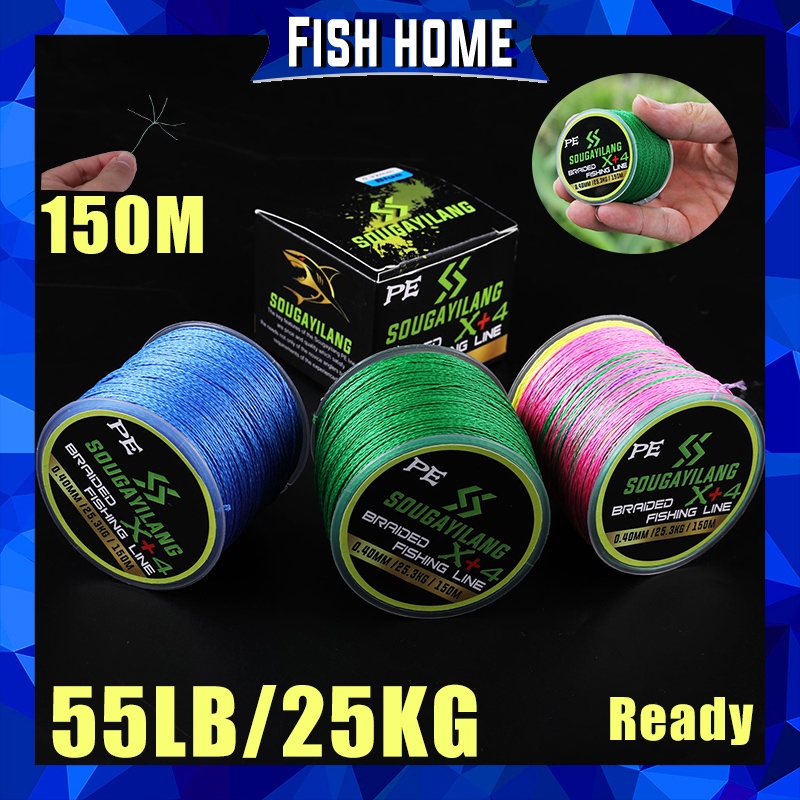 Jual 150M Senar Pancing PE Fishing Line 5 Strands Max Grag 5kg-25kg ...