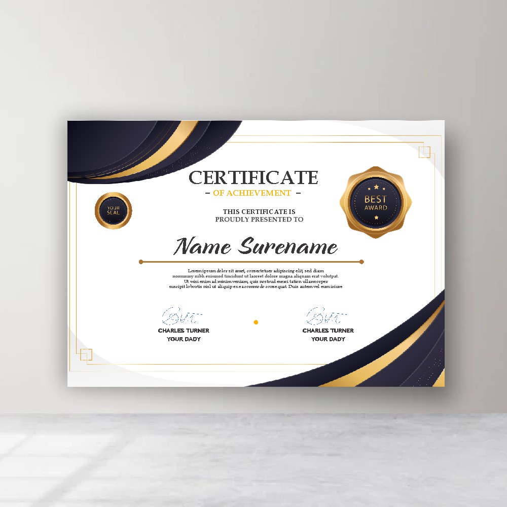 Jual Sertifikat Piagam Penghargaan Custom Elegan / Sertifikat Piagam ...