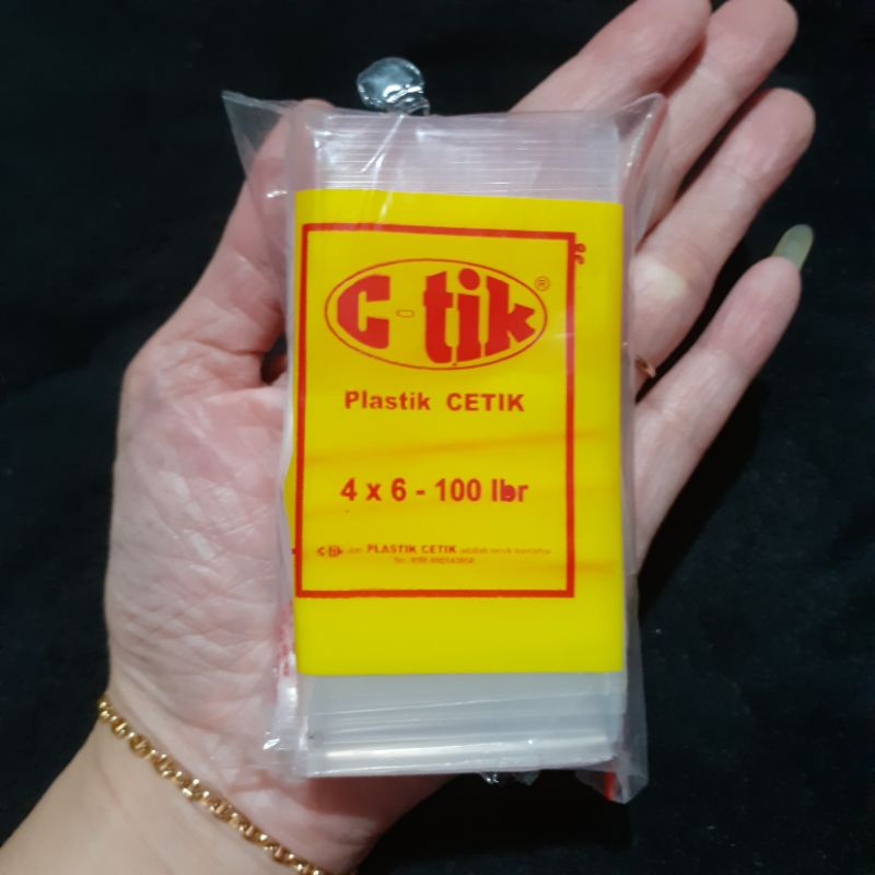 Jual Plastik Klip Ctik 4x6 Isi 100 Lembar Plastic Ziplock Plastik