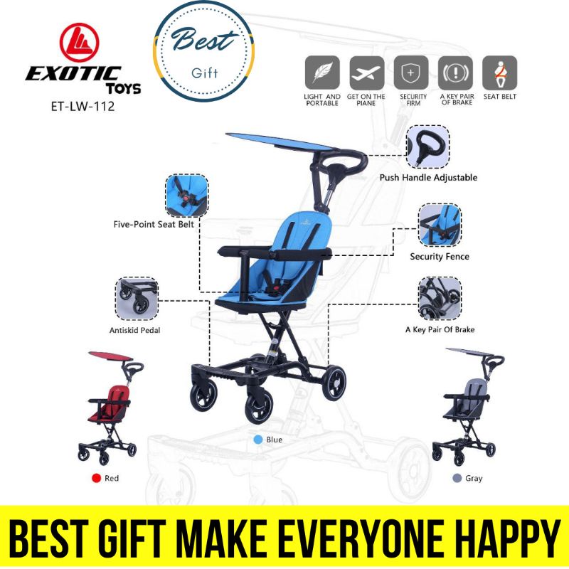 Jual Magic Stroller LW112 Ada Kanopi Tempat Duduk Besar | Shopee Indonesia