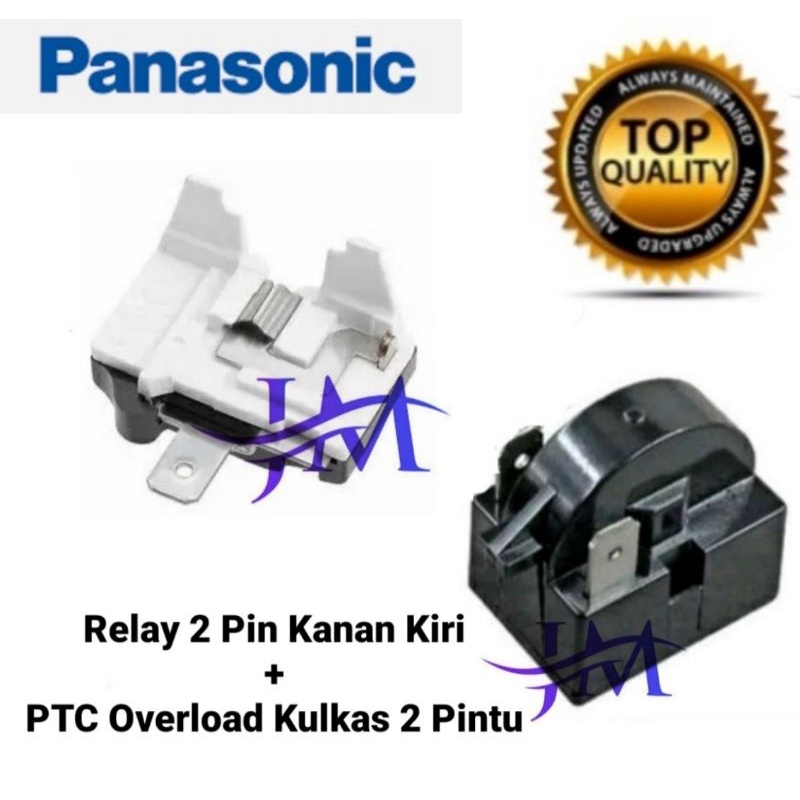 Jual [ 1 Set ] Relay Ptc Overload Kulkas PANASONIC 2 Pintu | Shopee ...