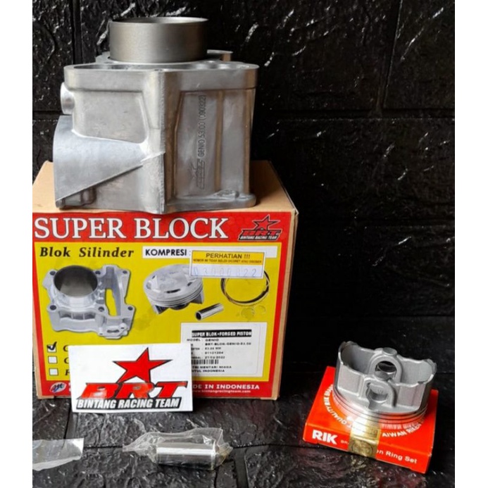 Jual BLOK PISTON BRT CAST IRON BEAT DELUXE GENIO BEAT STREET NEW SCOOPY ...