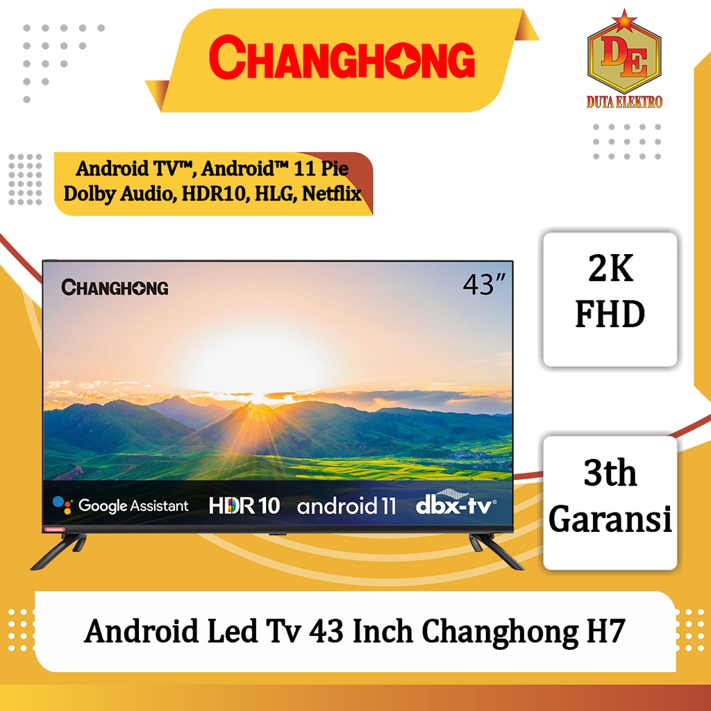 Jual Android Led 43inch Changhong L 43 H7 Digital TV | Shopee Indonesia