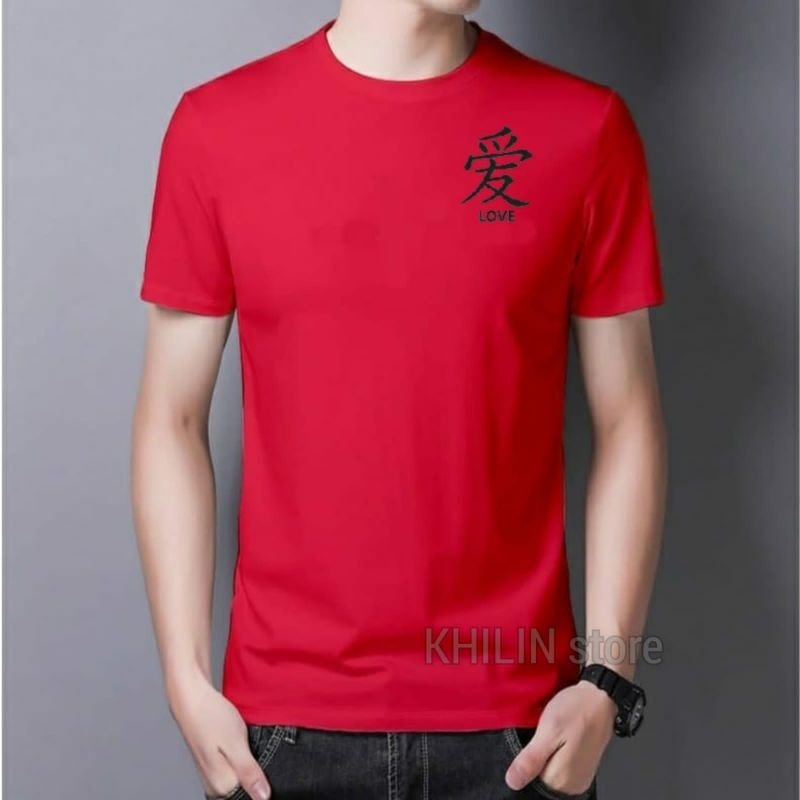 Jual Kaos Pria Distro Tulisan Mandarin Love Lengan Pendek Tshirt Atasan ... Jual Kaos Pria Distro Tulisan Mandarin Love Lengan Pendek Tshirt Atasan ...