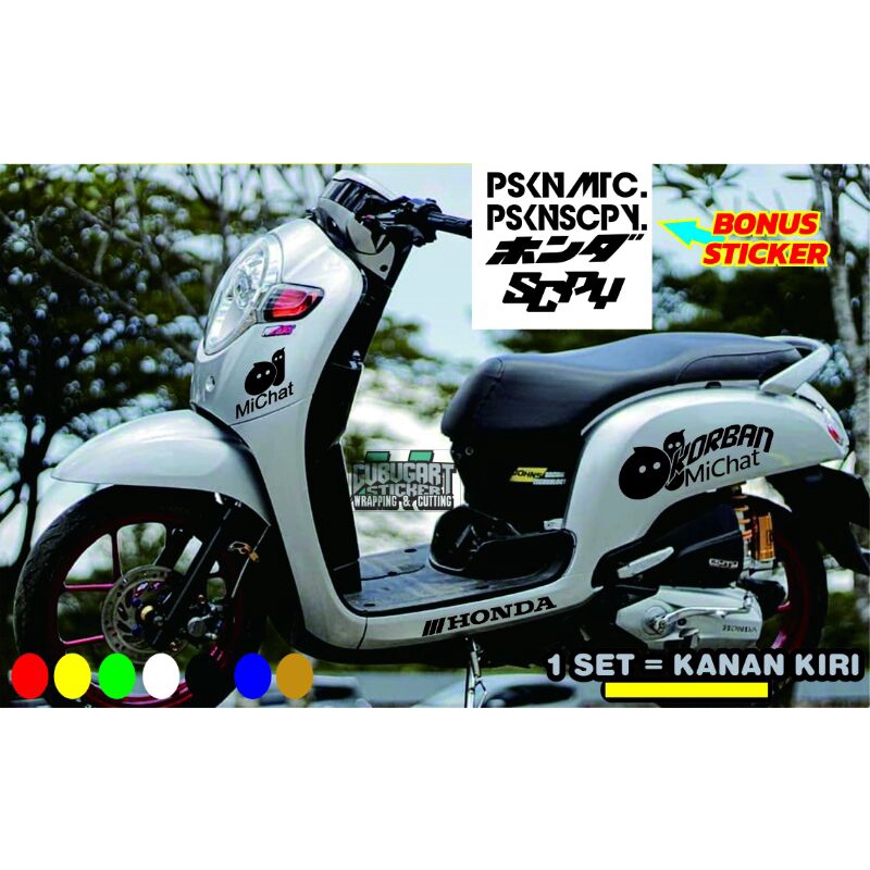Jual CUTTING STICKER SCOOPY /LIS/STRIPIN STIKER SCOOPT MI CHAT VIRAL ...