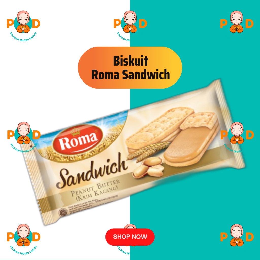 Jual Biskuit Roma Sandwich Kacang/Coklat | Shopee Indonesia