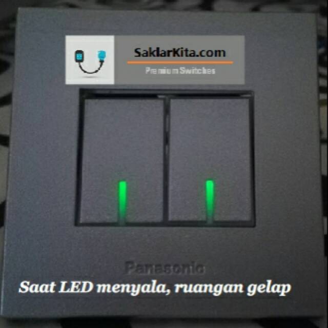 Jual Panasonic Silver Saklar 2 Gang Iluminasi | Shopee Indonesia