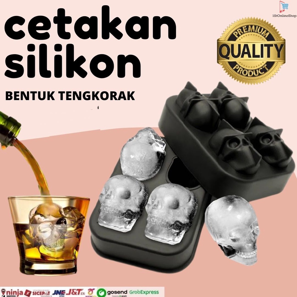Jual CETAKAN ES BATU BULAT ICE CAKE COKLAT JELLY MAKER SILICONE ...