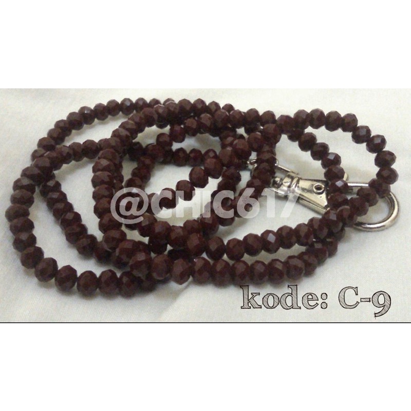 Jual Lanyard Beads Manik Kalung Name Tag Tali Nametag Mute Mote Id Card ...