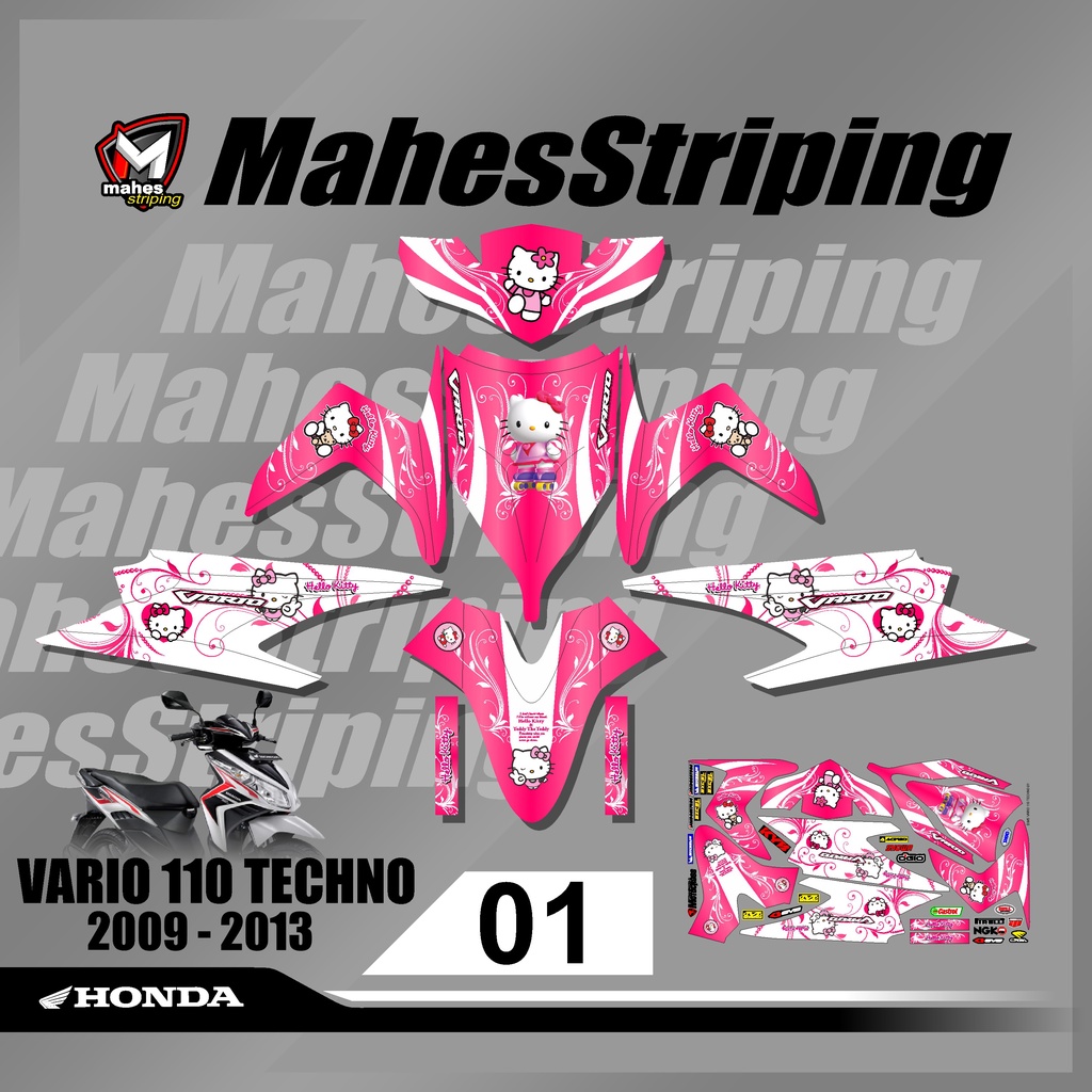 Jual Decal Stiker Fullbody Vario 110 Techno Karbu 2009 - 2013 Sticker ...