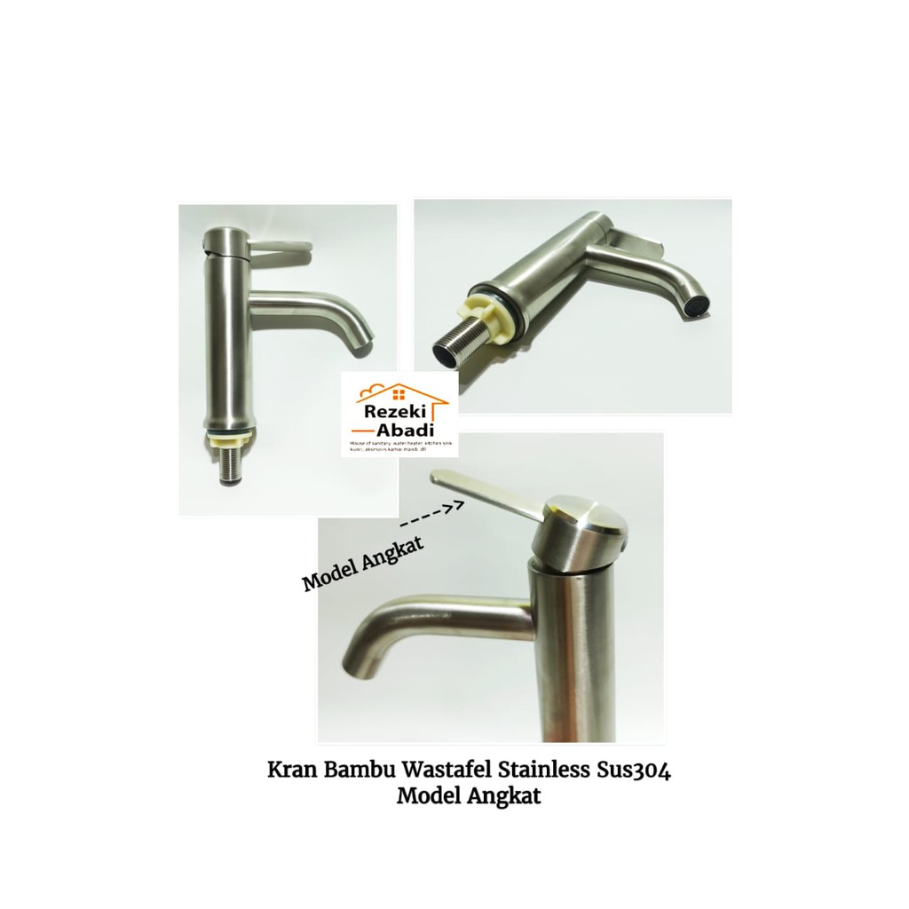 Jual Kran Bambu Wastafel Stainless Sus304 / model Angkat / Kran Cuci ...