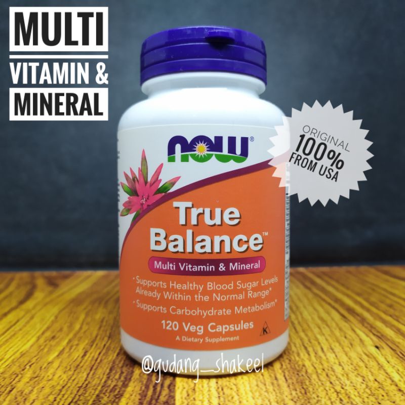 Jual Now Foods True Balance Multivitamin Mineral 120 Veg Capsules ...