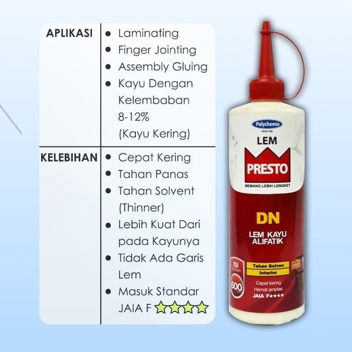 Jual Lem Presto DN 600 G / Putih Kayu Hpl Mebel Tacosheet Triplex ...