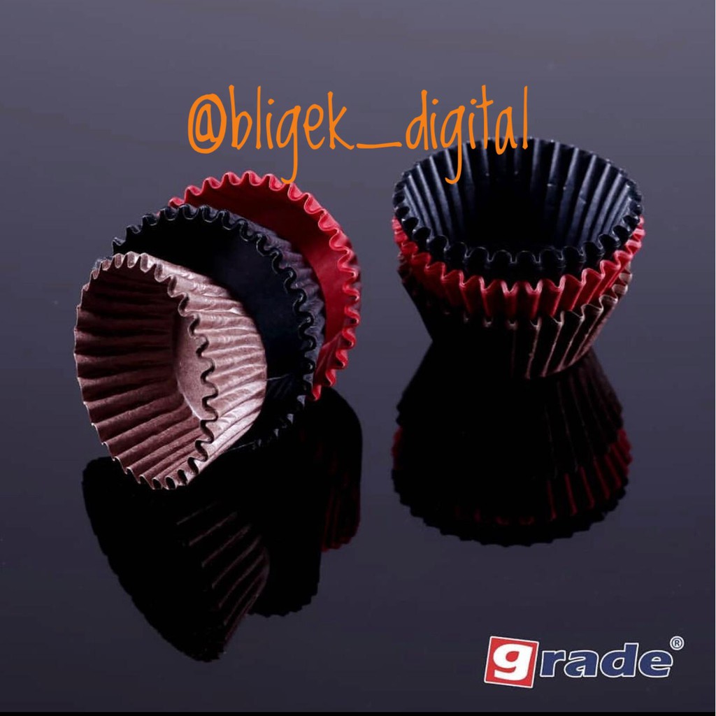 Jual Cake Cases (Cake Cup) Glassine Coklat / Hitam / Merah 5,5 cm GRADE ...