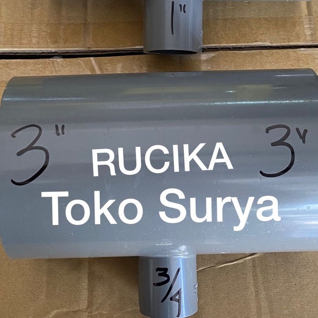 Jual TEE 3" x 1" atau TEE 3" x 3/4" RUCIKA AW TEBAL / Reducer Tee pvc 3 ...