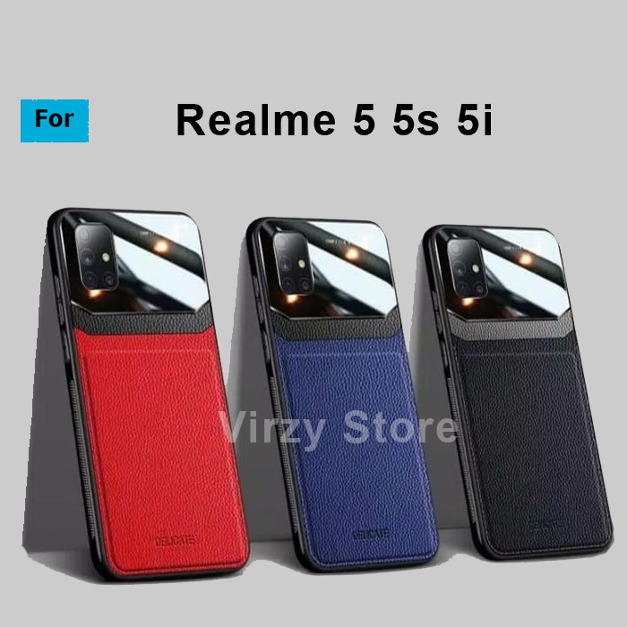 Jual Case Realme 5 5s 5i Hardcase Delicate Leather Glass | Shopee Indonesia