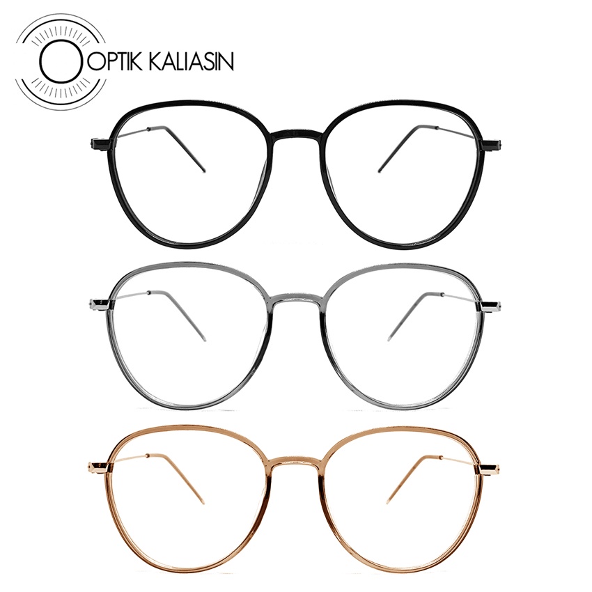 Jual OPTIK KALIASIN - Frame Kacamata pria wanita bulat vintage lentur TR90 titanium minus anti ...