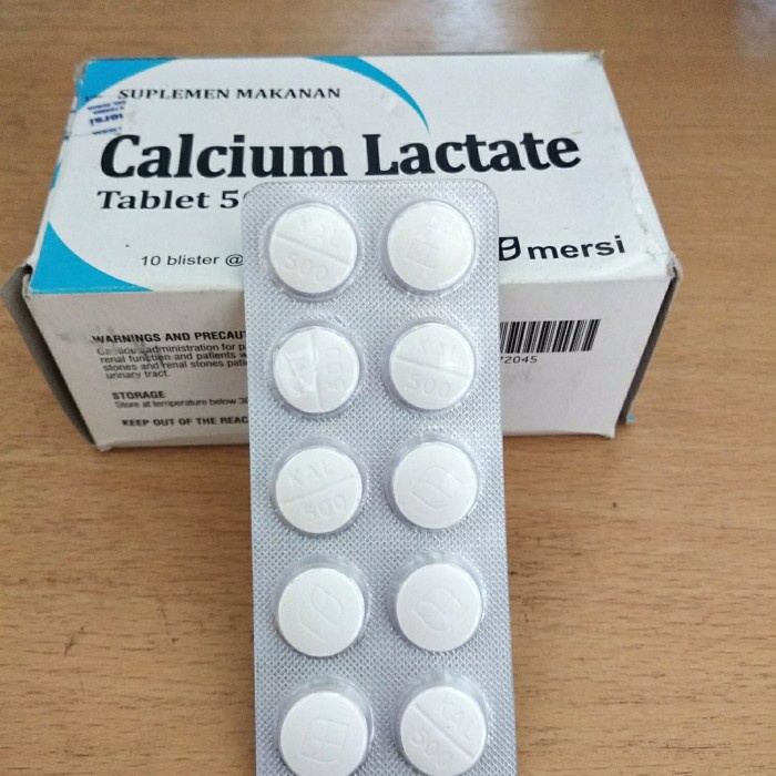 Jual Calcium Lactate box'100 tablet | Shopee Indonesia