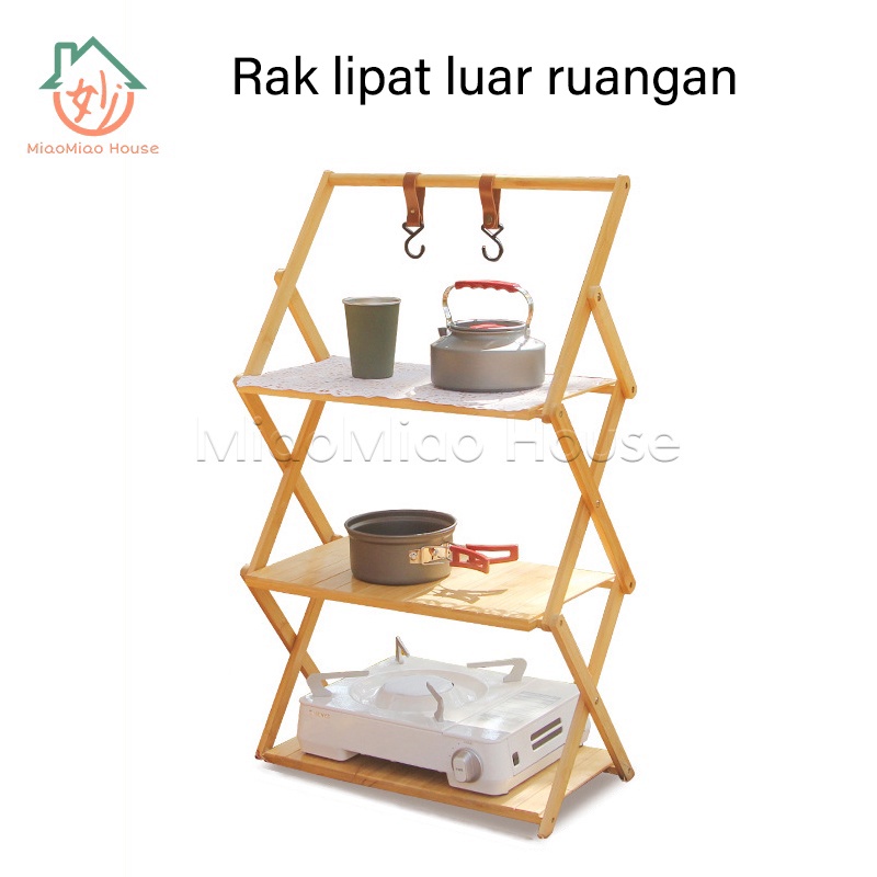 Jual Rak lipat luar ruangan Rak Lipat 3 Lapisan Portabel Rak lipat ...