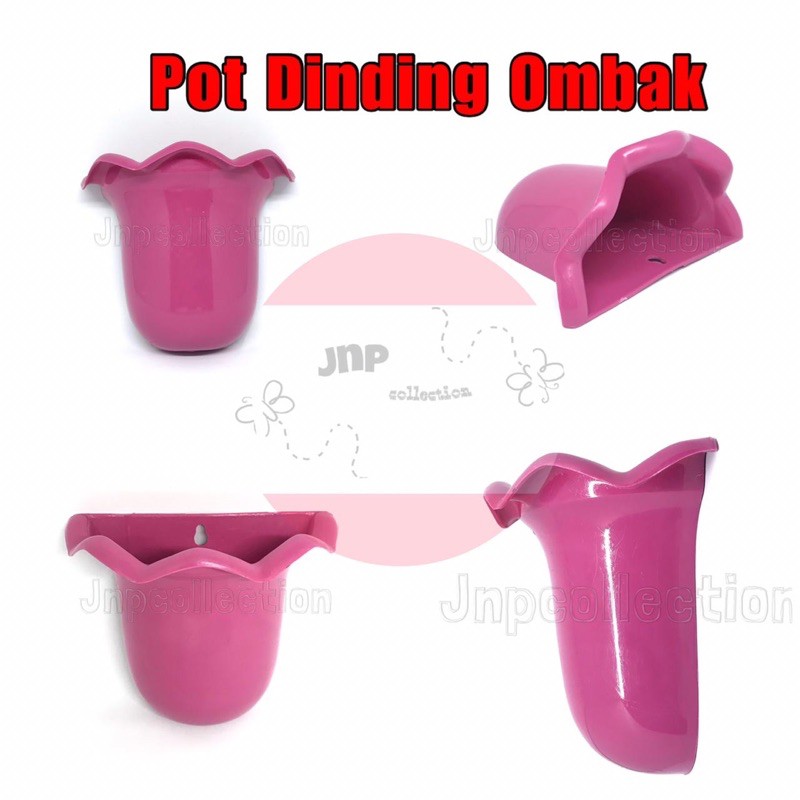 Jual Pot Bunga Tempel Dinding Model Ombak Warna PINK | Shopee Indonesia
