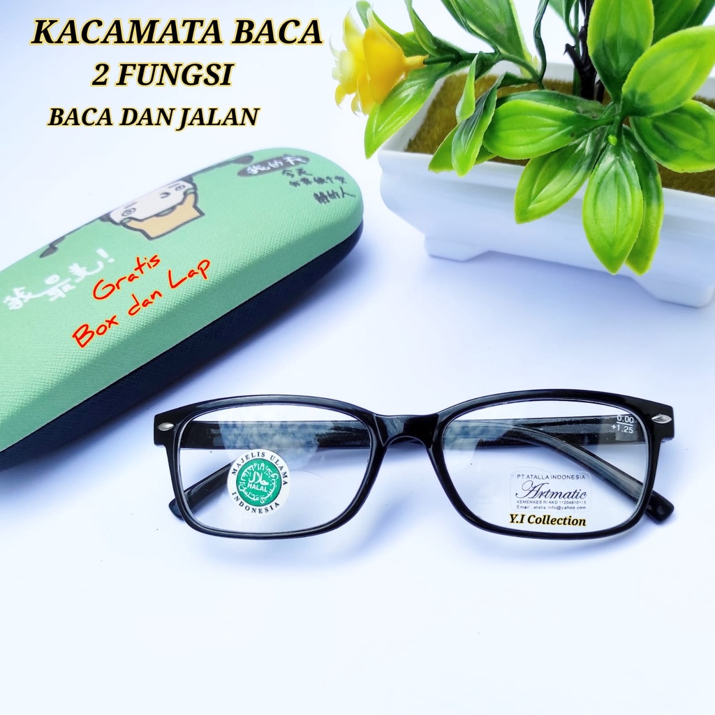 Jual COD-Kacamata Baca 2 Fungsi Baca Dan Jalan Kacamata Plus DOUBLE ...