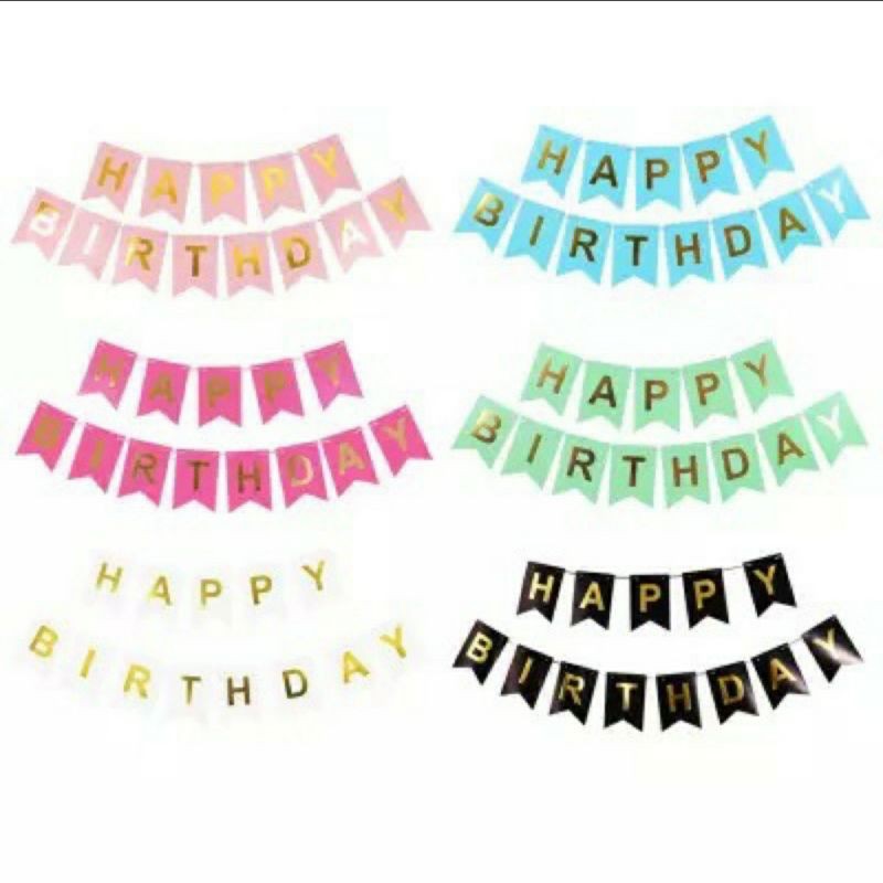 Jual Bunting Flag / Bendera Tulisan Happy Birthday | Shopee Indonesia