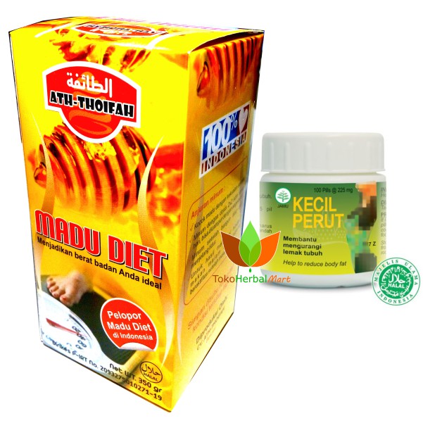 Jual PAKET HEMAT OBAT DIET PENGECIL PERUT BUNCIT PRIA WANITA : MADU ...