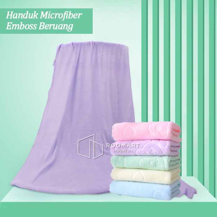 Jual Handuk Polos Embos Anak Dewasa Ukuran 70x140 Handuk Mickrotex ...