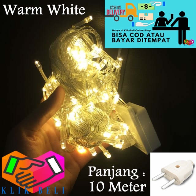 Jual Lampu Tumblr LED Hias Natal Dekorasi Warna Warm White Panjang 10 ...