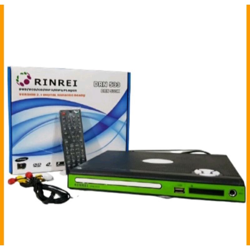 Jual DVD VCD CD MP3 MP4 RINREI DRN533K Mini Karaoke, USB Player ...