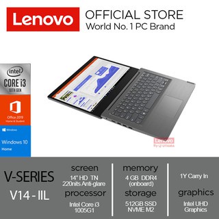 Jual Lenovo V14-IIL Core i3 1005G1 4GB 512GB SSD 14 HD TN W10+OHS Iron Grey (82C401ARID ...